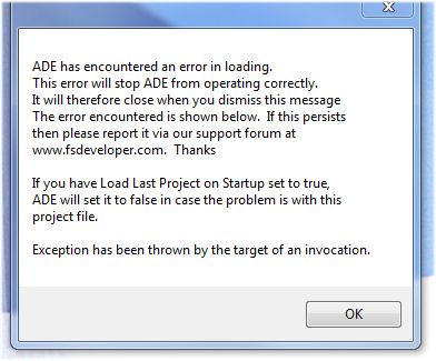 ADE ERROR | FSDeveloper