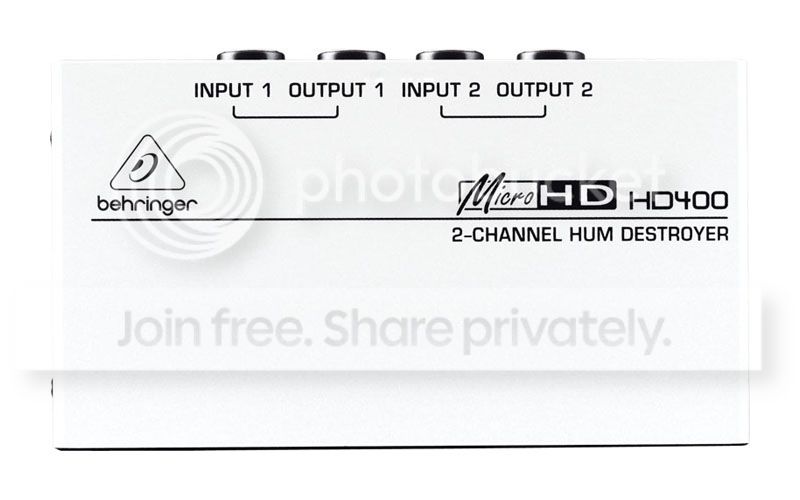 Behringer MICROHD HD400 Ultra-Compact 2-Channel Hum Destroyer - 香港 Hong ...
