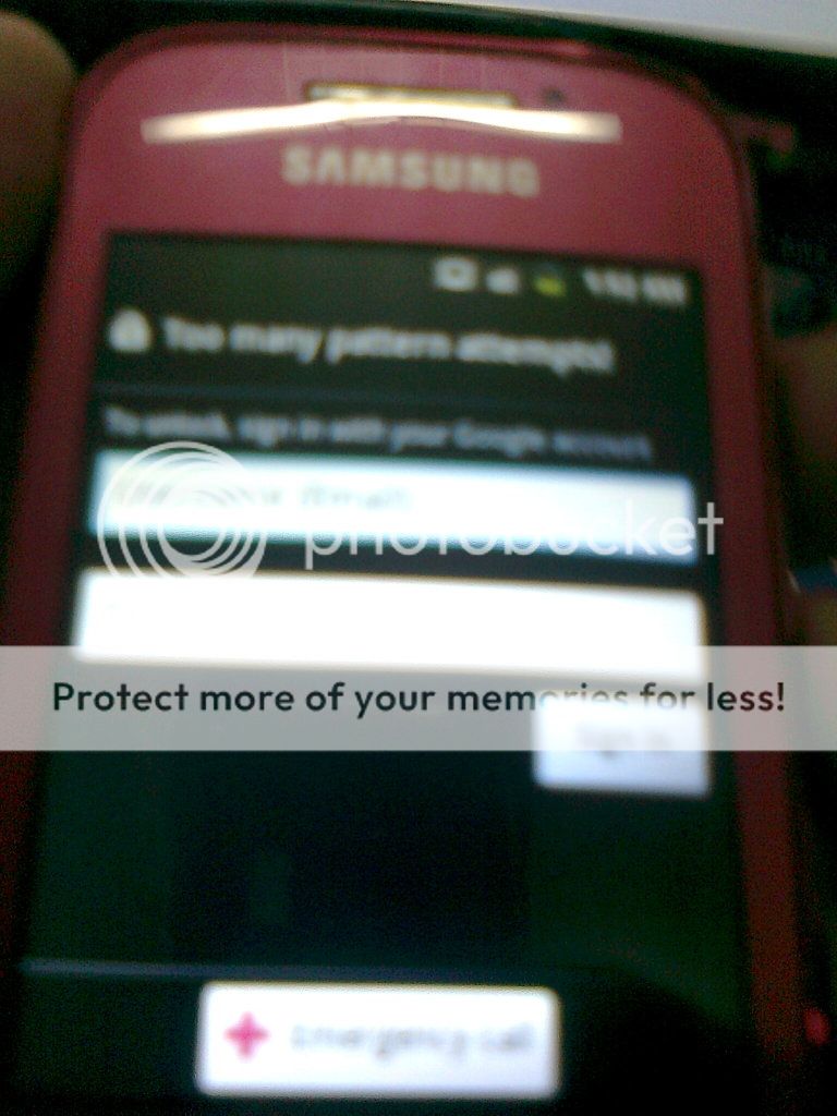 Galaxy y GT-S5360,too many pattern attempt.. - GSM-Forum
